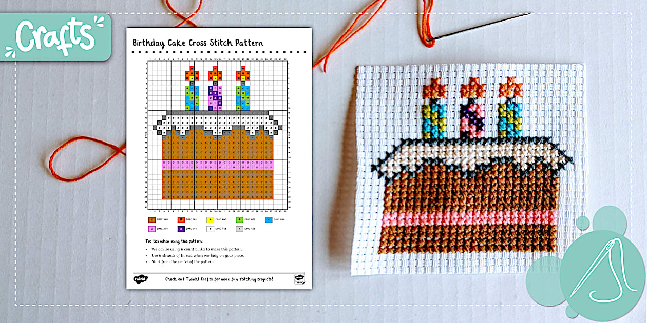 Birthday Pattern | Cross Stitch Crafts (teacher made)