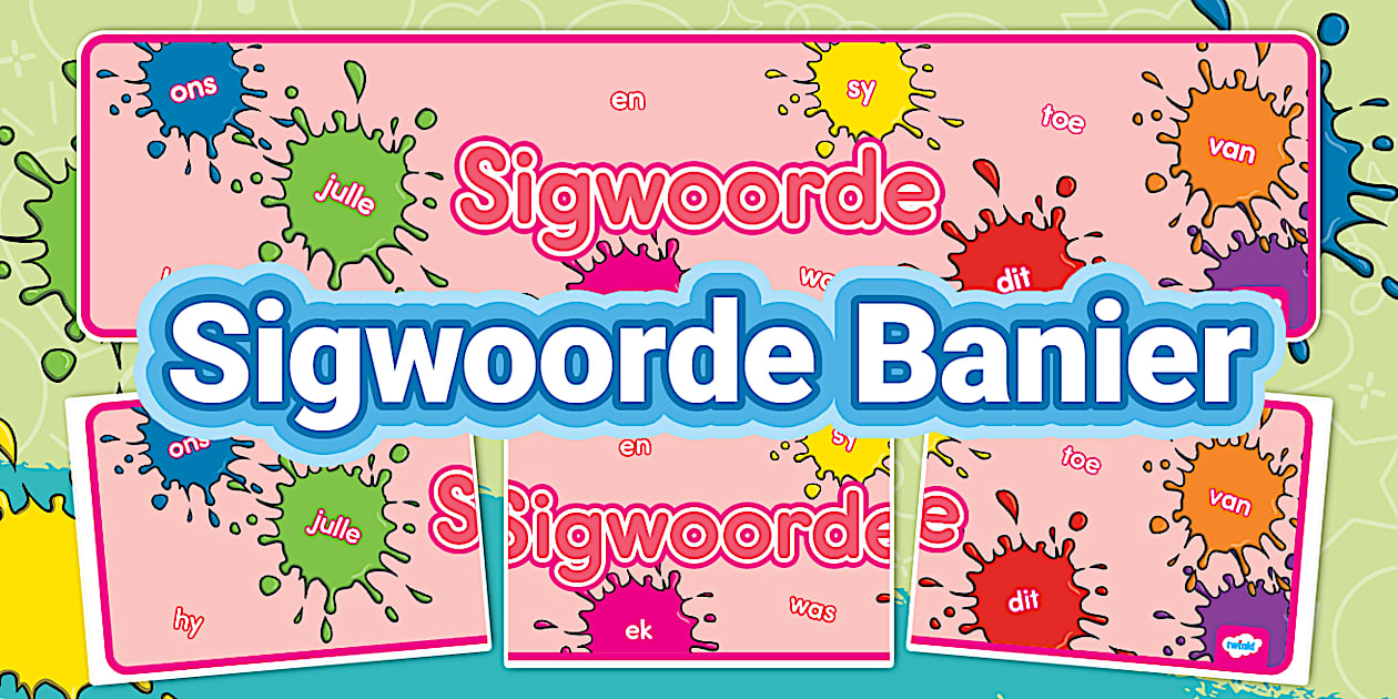 Graad 1 Huistaal - Sigwoorde - Banier (KABV-belyn)