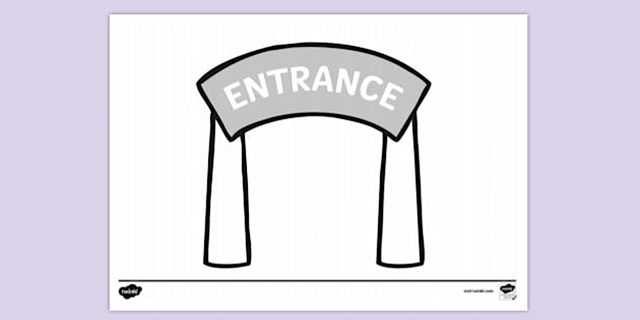 Entrance Icon Colouring | Colouring Sheets (teacher made)