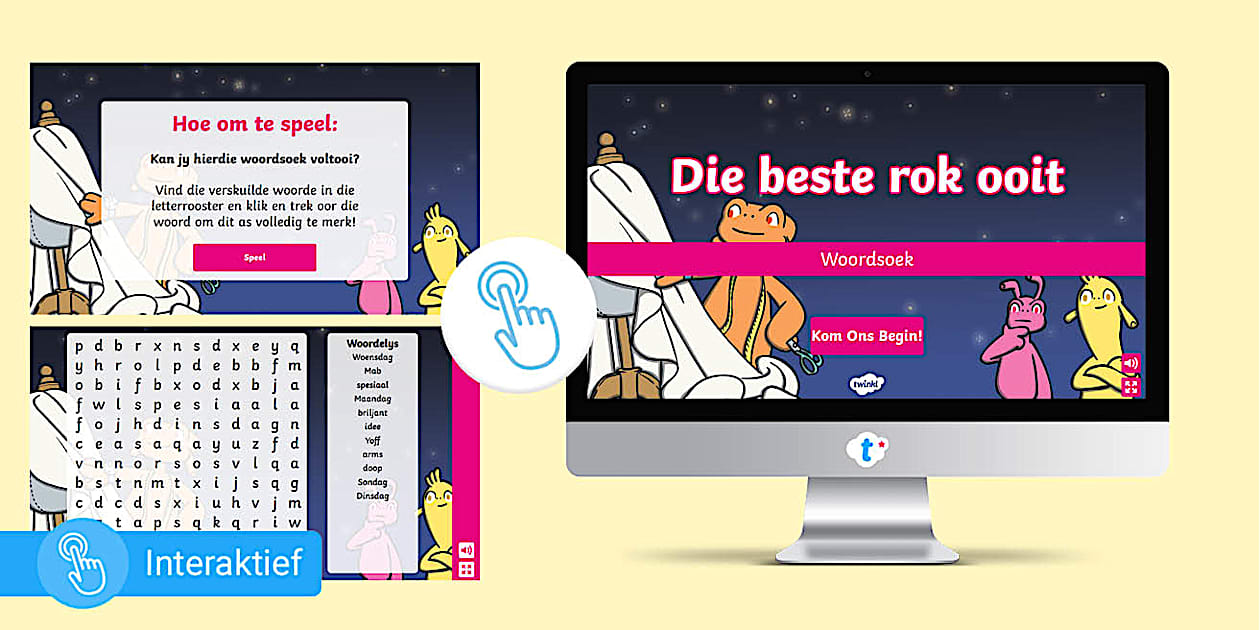 Die Beste Rok Ooit Interaktiewe Woordsoek (Teacher-Made)