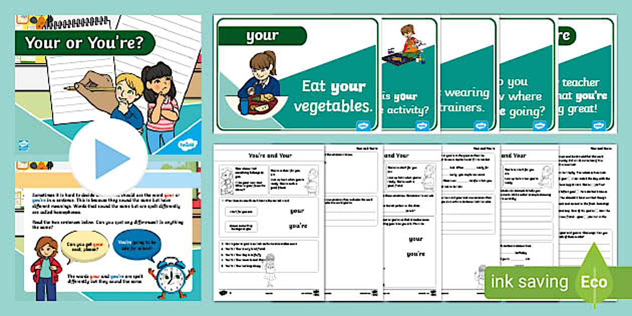 KS1 You're and Your Resource Pack (Teacher-Made) - Twinkl