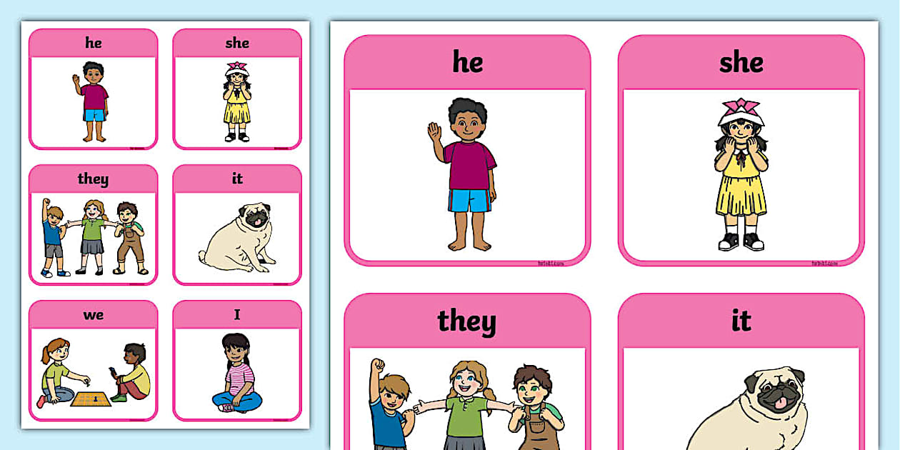 Personal Pronoun Picture Cards | Learning Support - Twinkl