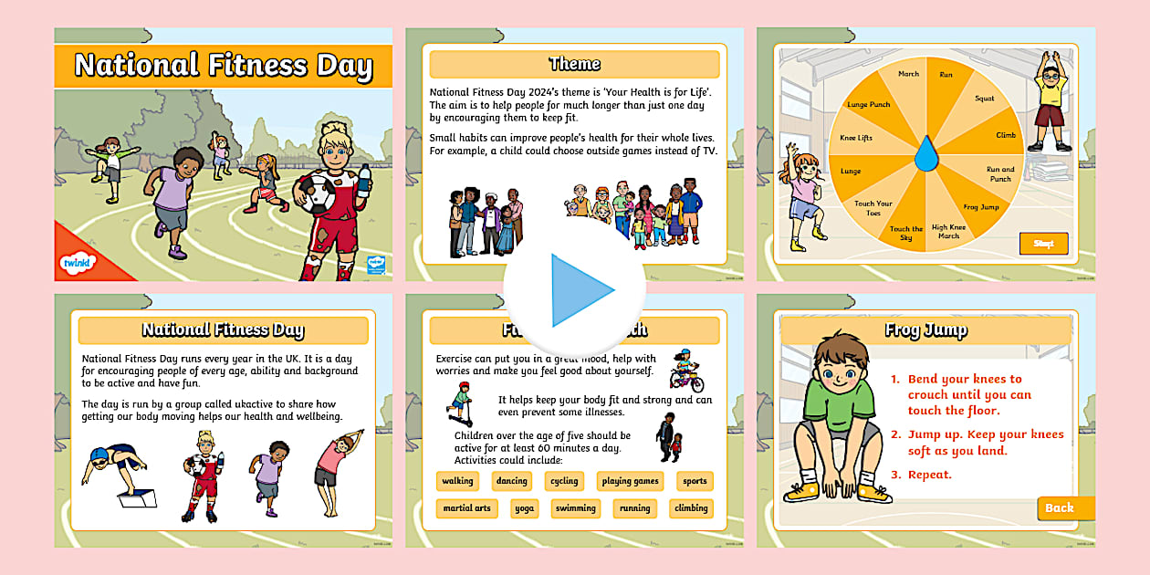 KS1 National Fitness Day PowerPoint (teacher made) - Twinkl