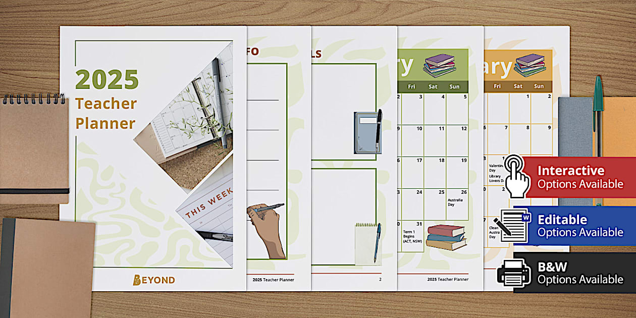 Australian Secondary Teacher Planner 2025 (teacher made)