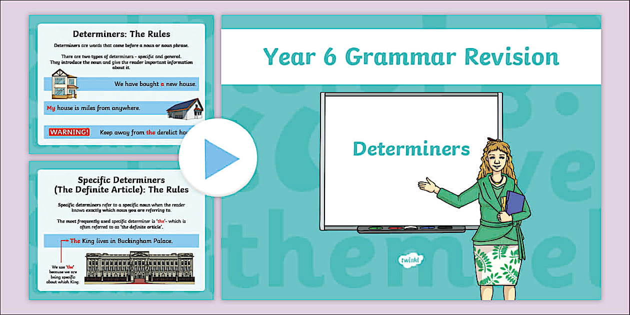 Year 6 SATs Grammar Revision Determiners - KS2 Resources