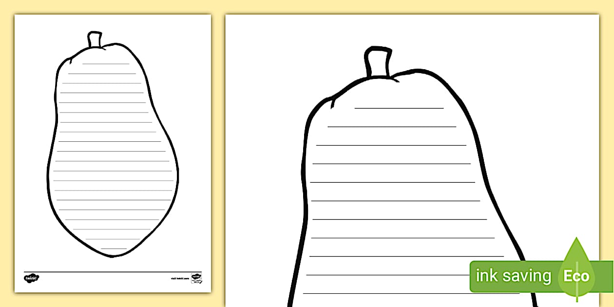 Papaya Writing Template (teacher made) - Twinkl