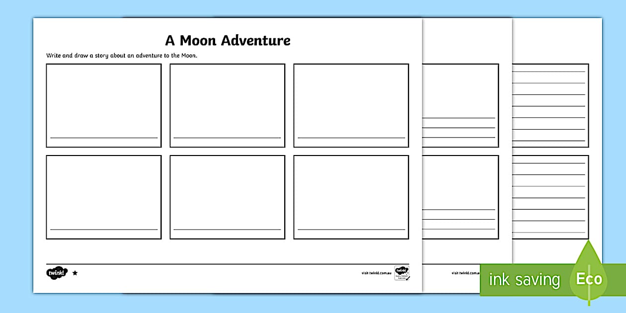 SA A Moon Adventure Story Differentiated Writing Frames