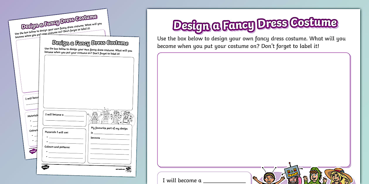 Design a Fancy Dress Costume Worksheet (Teacher-Made)