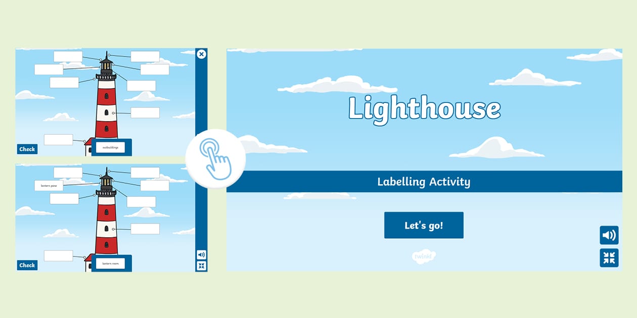 Lighthouse Interactive Labelling Activity - Twinkl - KS1