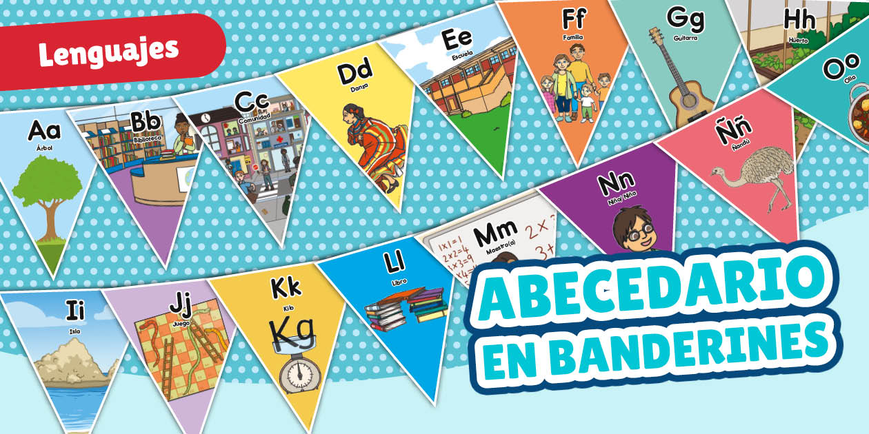 Banderines del abecedario para decorar y aprender