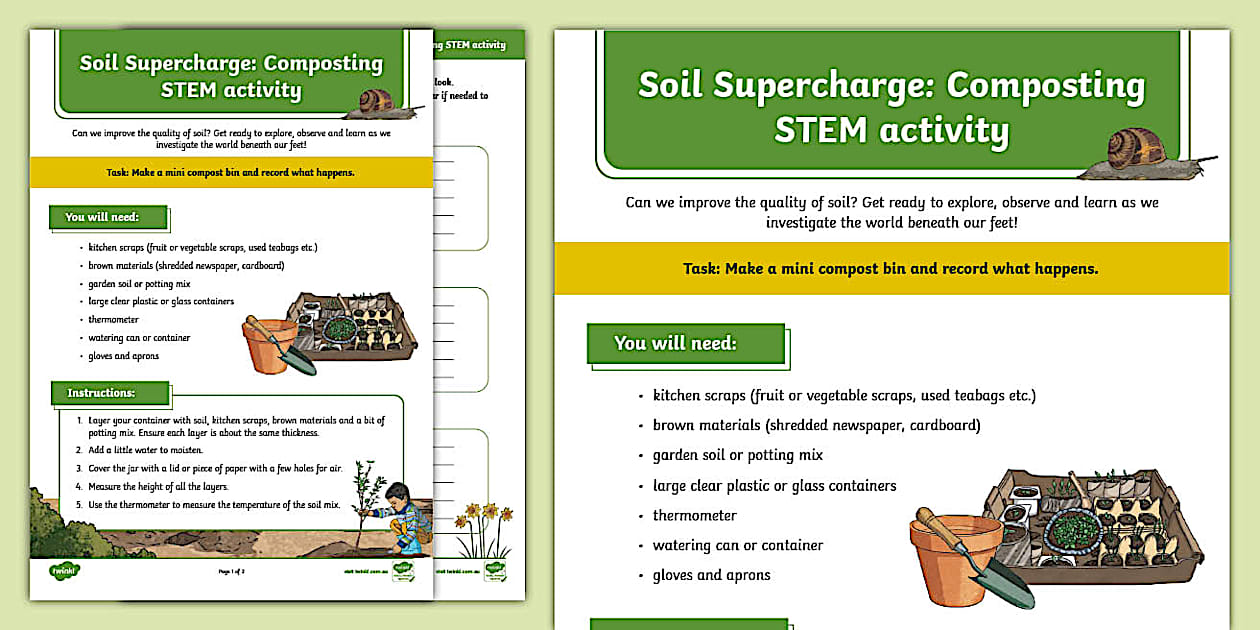Soil Supercharge: Composting STEM activity (teacher made)