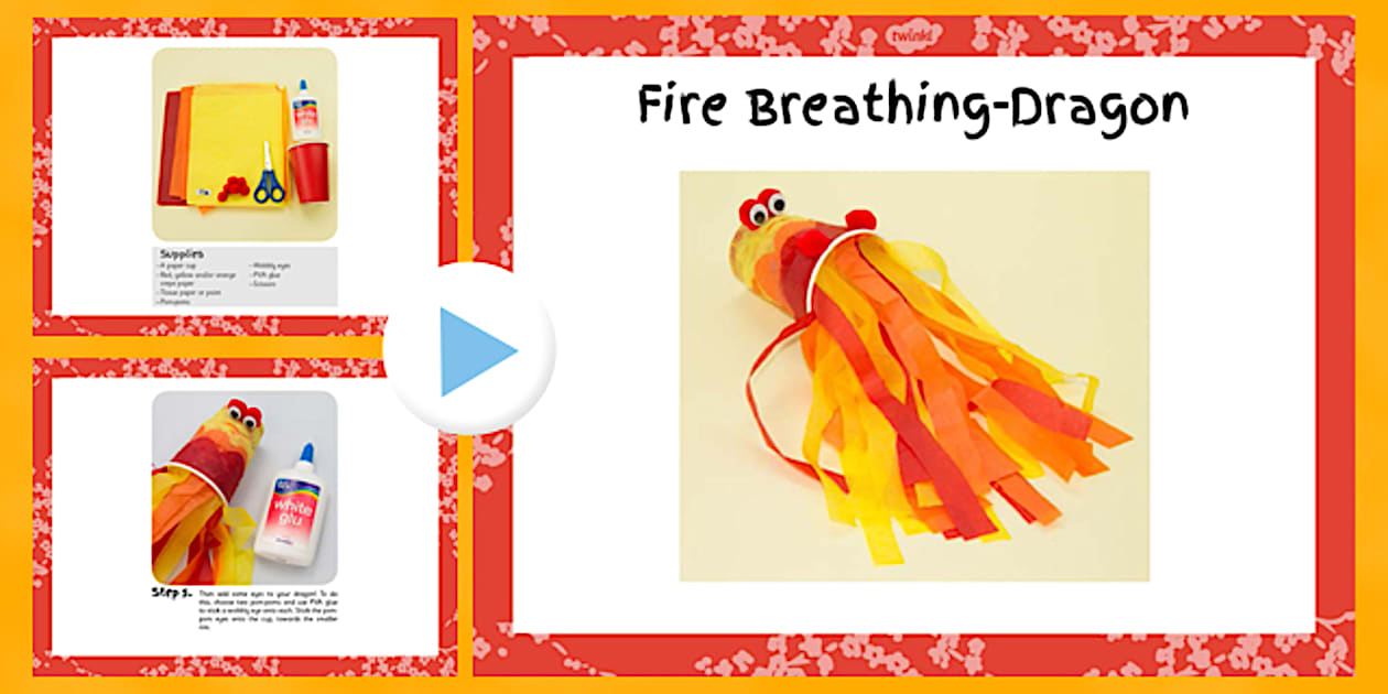 Fire-Breathing Dragon Craft PowerPoint (teacher made)