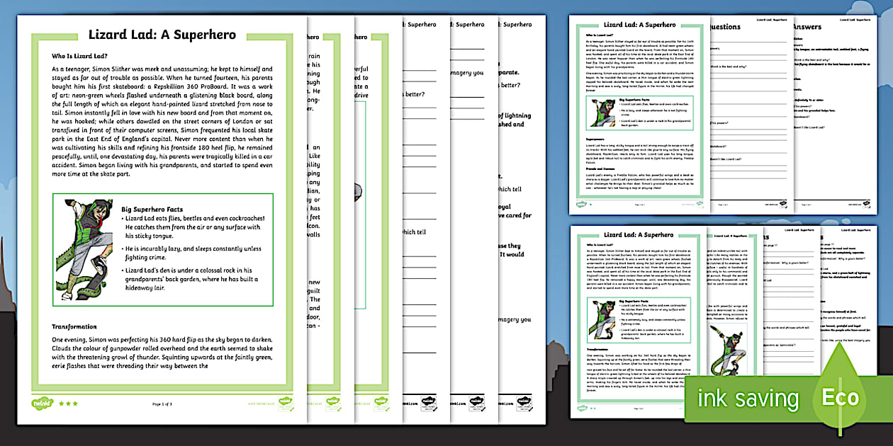 Lower Ability Lizard Lad: A Superhero Differentiated Reading Comprehension