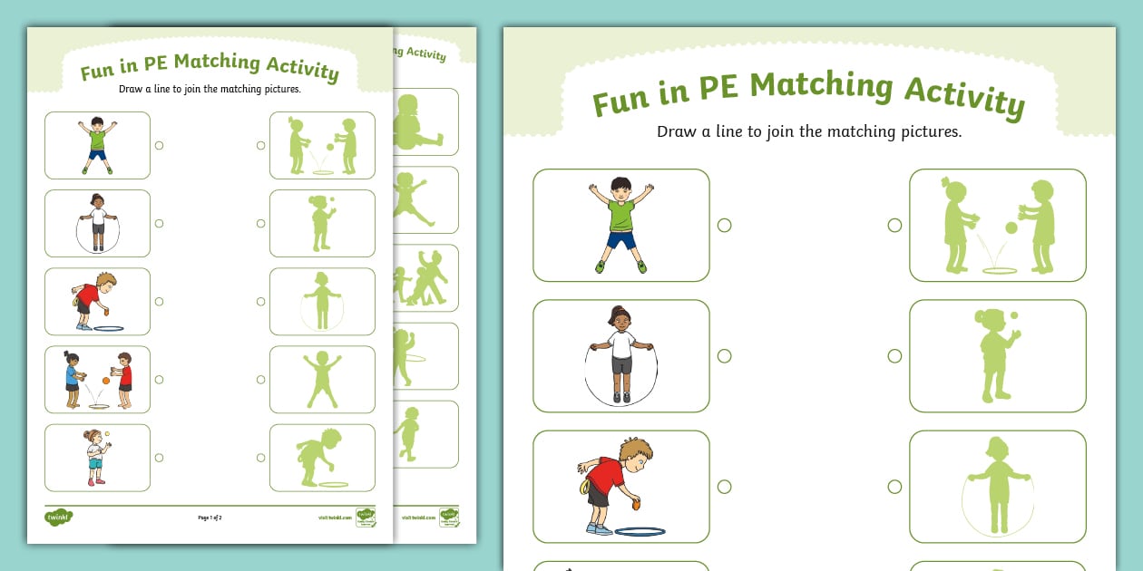 Fun in PE Matching Activity (teacher made) - Twinkl