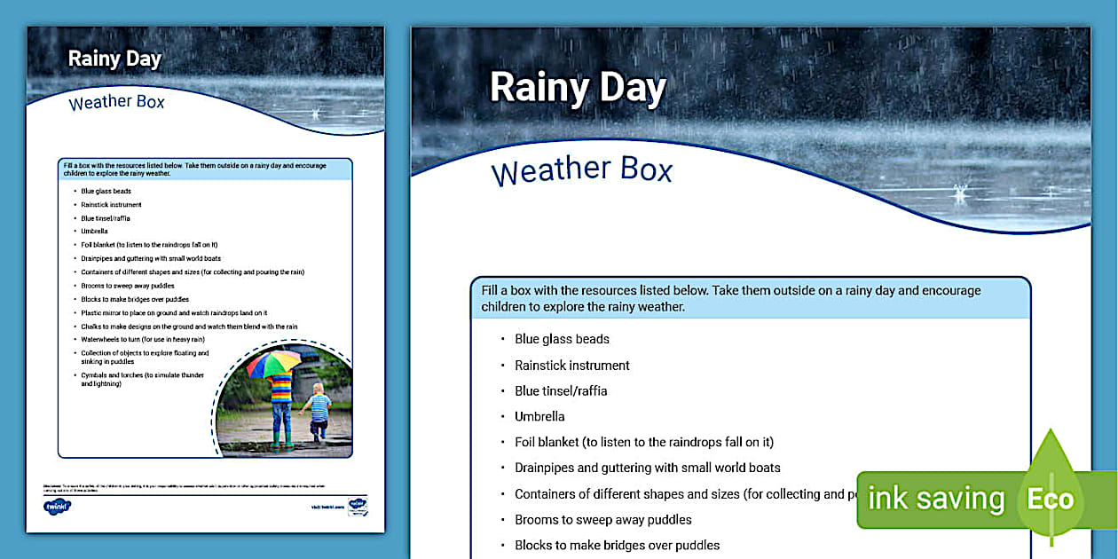 Outdoor Weather Box: Rainy Day | Twinkl (teacher made)