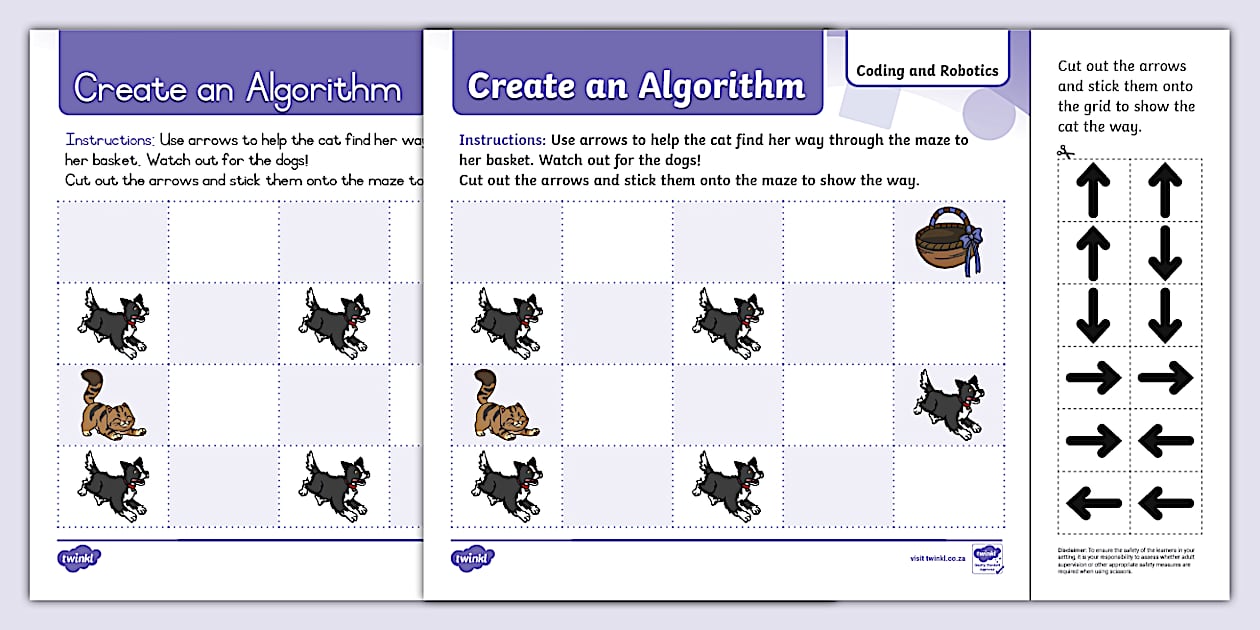 Coding and Robotics Algorithms Find the Way (Teacher-Made)