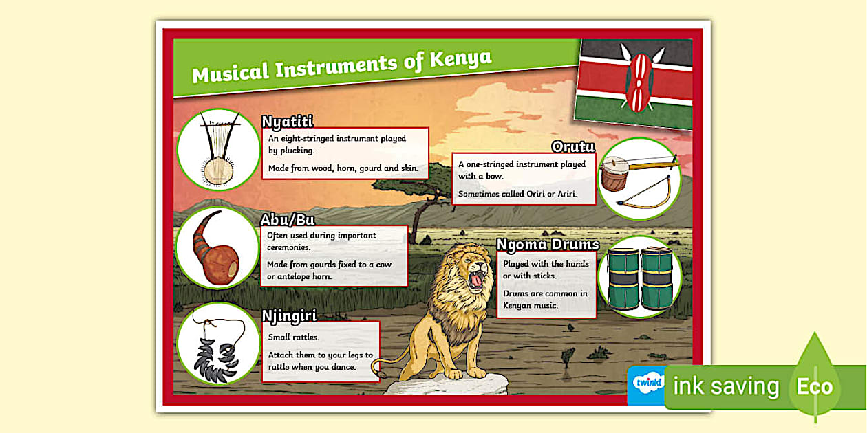 👉 Musical Instruments of Kenya Information Poster