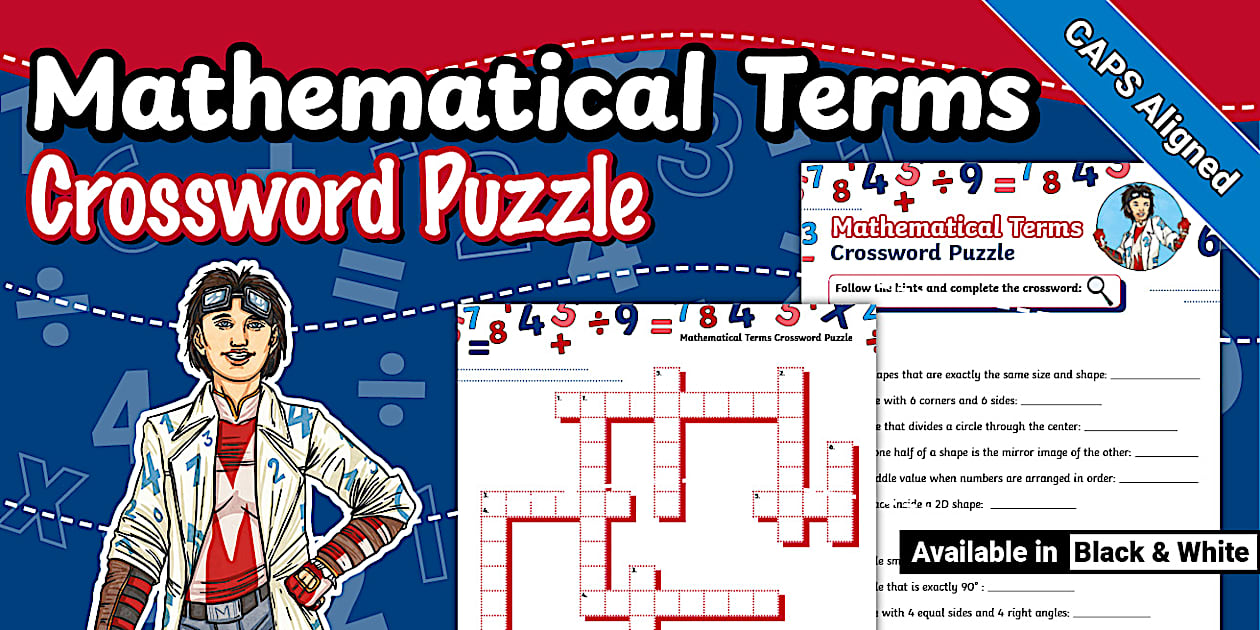 Grade 6 Mathematics - Term 2 - Mathematical Terms - Crossword Puzzle (CAPS