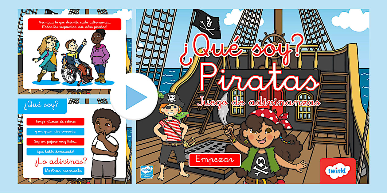 Juego de adivinanzas: ¿Qué soy? - Piratas (teacher made)