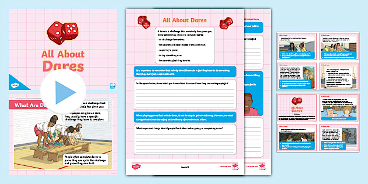 All About Dares Activity Pack