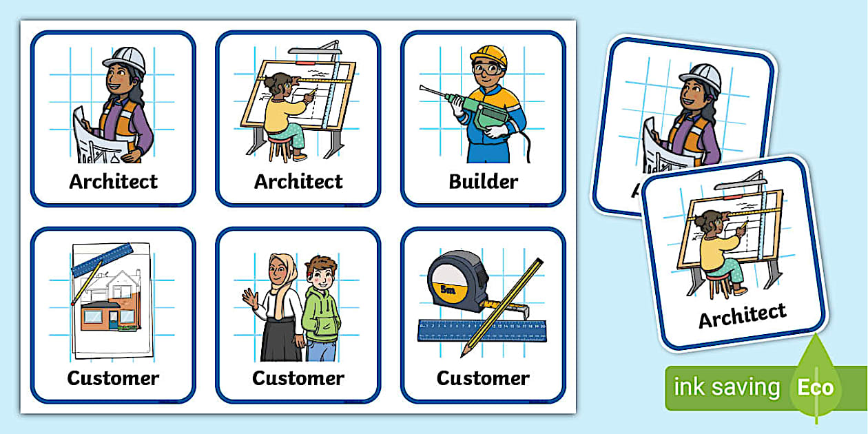 Architects Office Role Play Badges (teacher made) - Twinkl