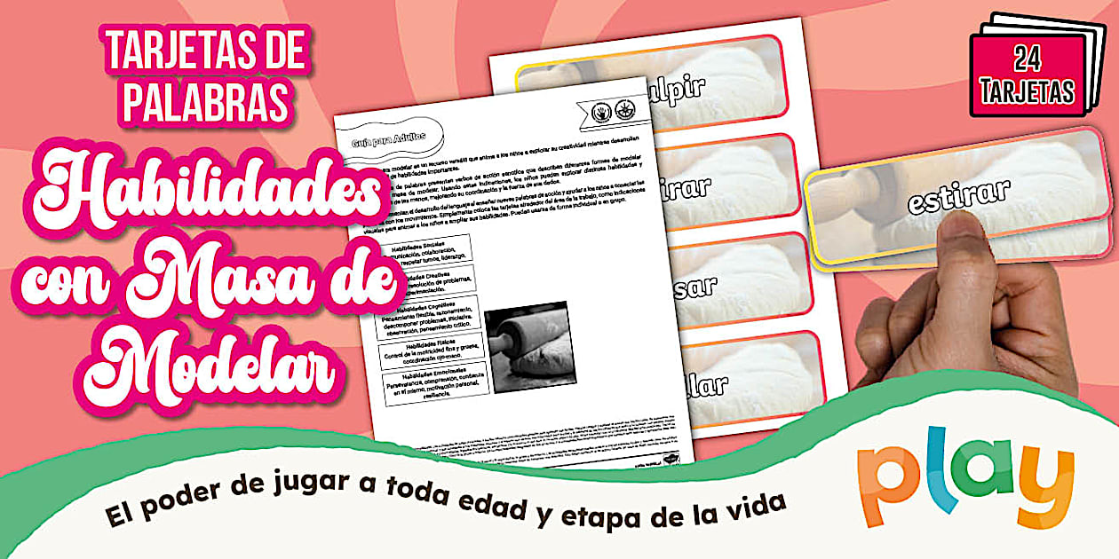 Tarjetas de Palabras | Habilidades con Plastilina | Kinder