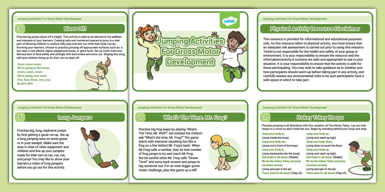 Jumping Activity Cards (teacher made) - Twinkl