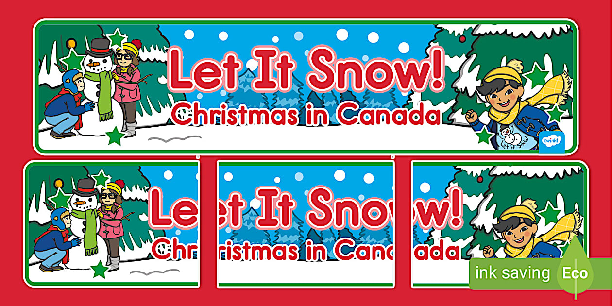 Christmas in Canada Display Banner (teacher made) - Twinkl