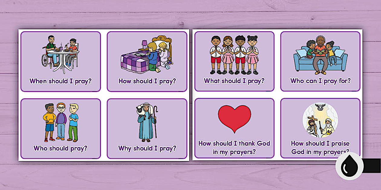 How To Pray Discussion Cards (teacher made) - Twinkl