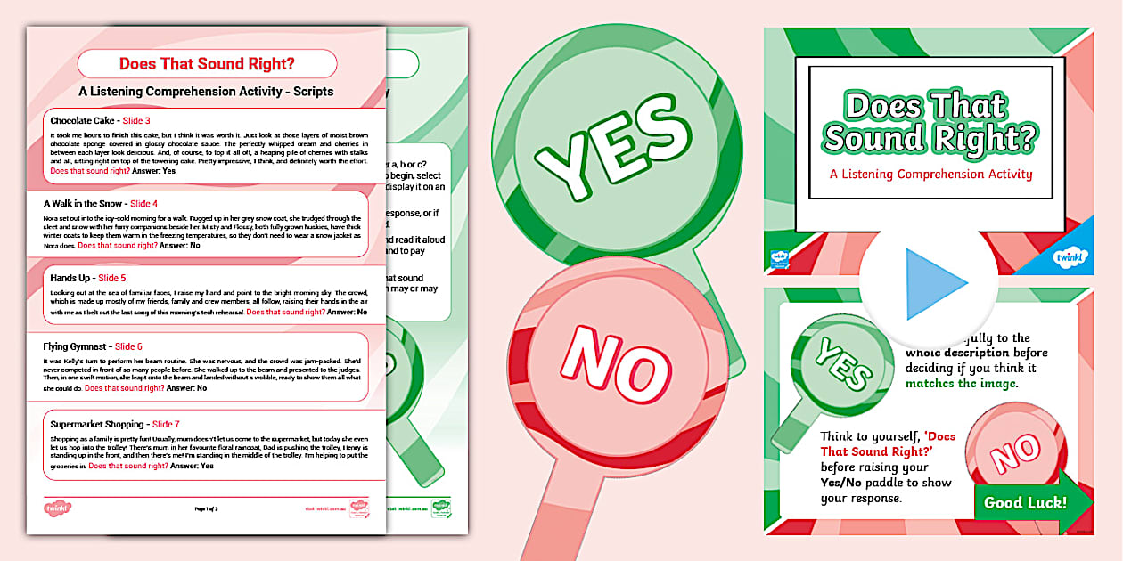 Listening Comprehension Activity (Teacher-Made) - Twinkl