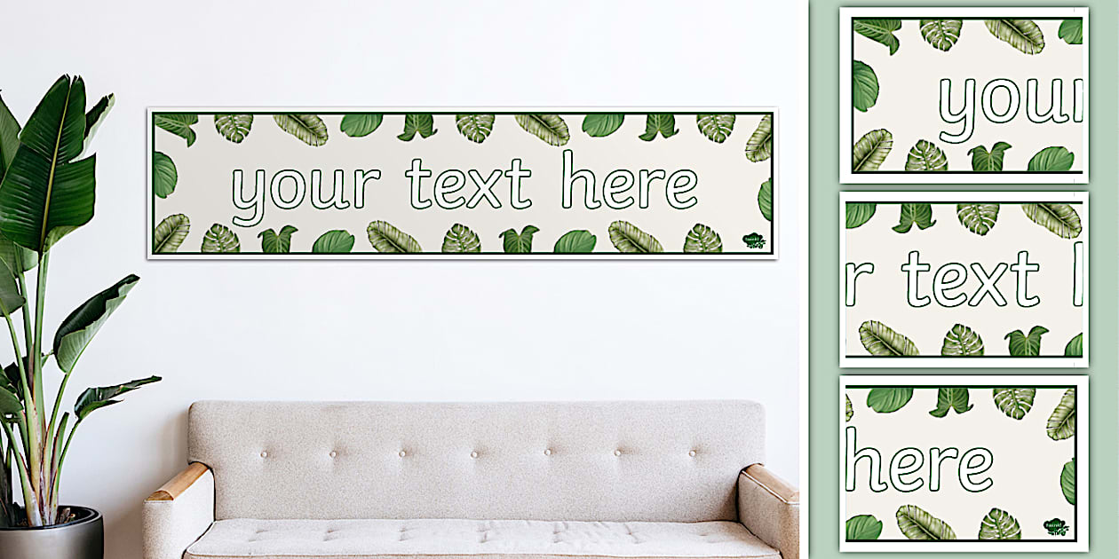 Tropical Themed Editable Banner | Twinkl Party