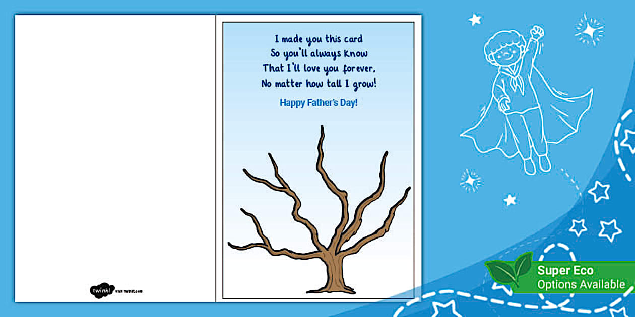Father's Day Fingerprint Poem Card