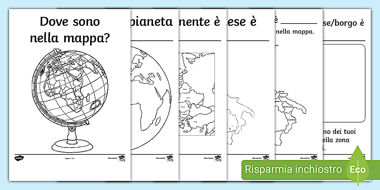 Dove sono nella mappa? (teacher made) - Twinkl