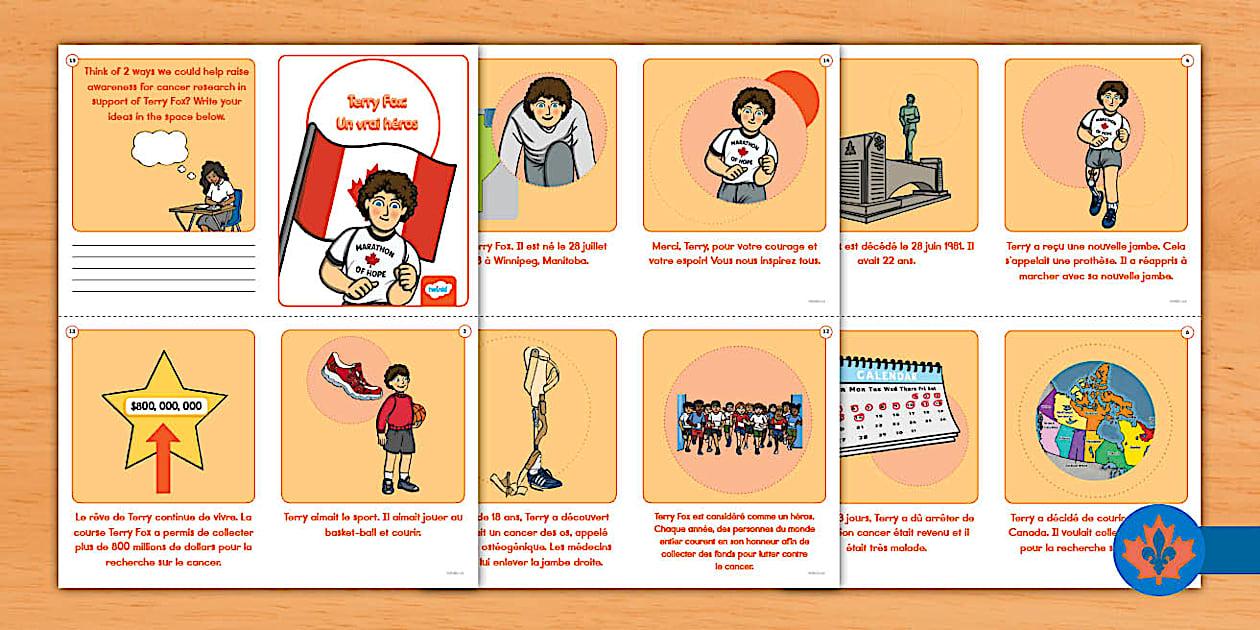 Terry Fox Easy Readers Booklet French (teacher made)