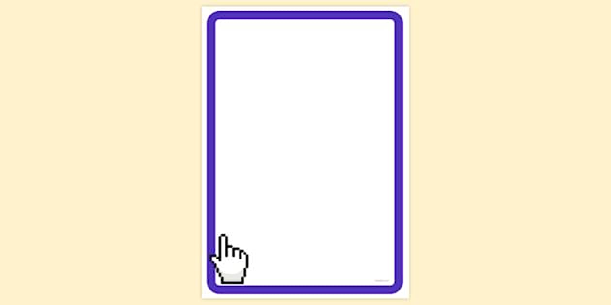 Hand Cursor Page Border | Page Borders | Twinkl - Twinkl