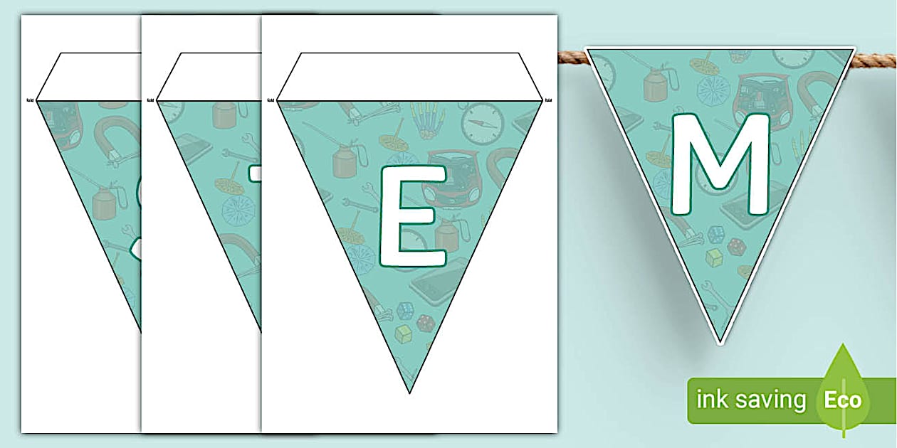 STEM Bunting (teacher made) - Twinkl