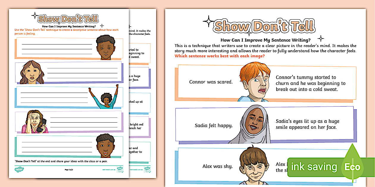 Show, Don't Tell Posters | Twinkl English Resources - Twinkl