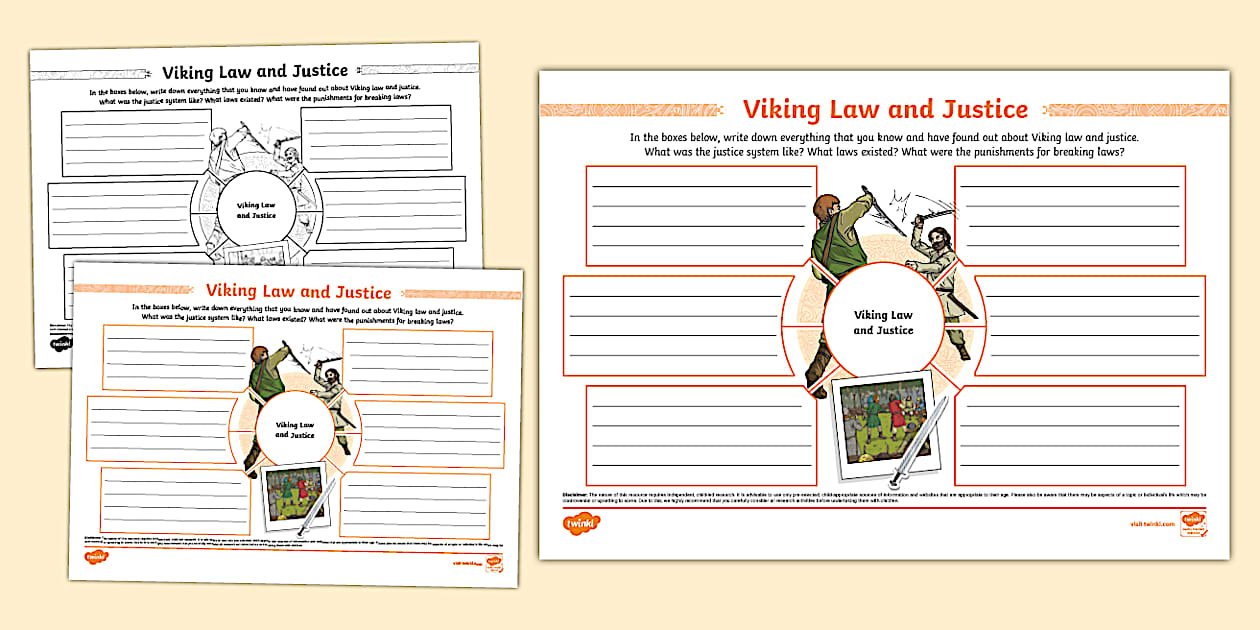 Viking Law and Justice Mind Map (teacher made) - Twinkl