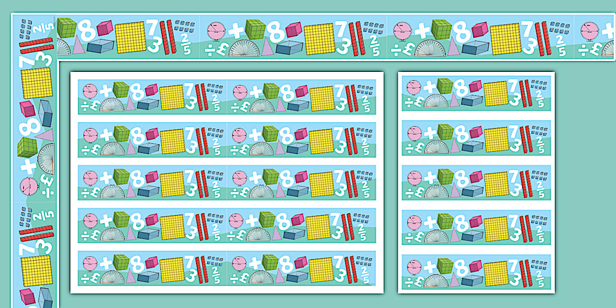 Editable Maths Display Border | Teaching Resource - Twinkl