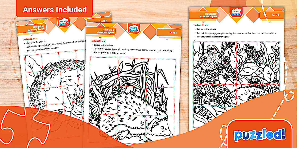 Hedgehog Jigsaw Puzzle Pack | Twinkl Resources - Twinkl