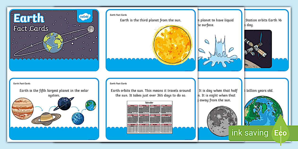 Earth Fact Cards (teacher made) - Twinkl