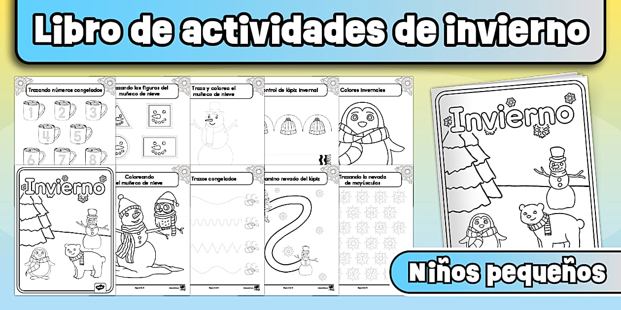 Libro de actividades de invierno para niños pequeños