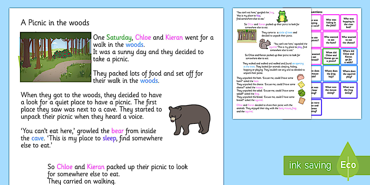 Question And Word Listening Story (teacher made) - Twinkl