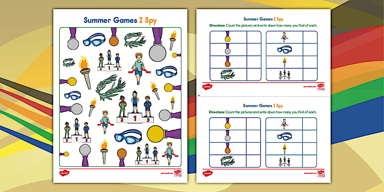 Summer Games I Spy Activity (teacher made) - Twinkl