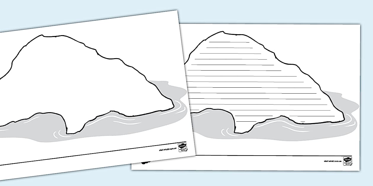 Iceberg Writing Template (teacher made) - Twinkl