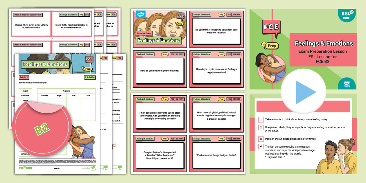 B2 First (FCE) - Feelings and Emotions Exam Prep Lesson