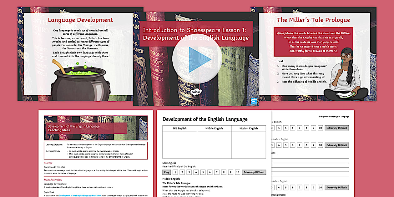 Introduction to Shakespeare Lesson Pack 1 - English KS3