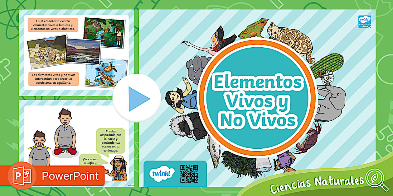 Powerpoint | Elementos | Vivos | No Vivos | Ecosistema