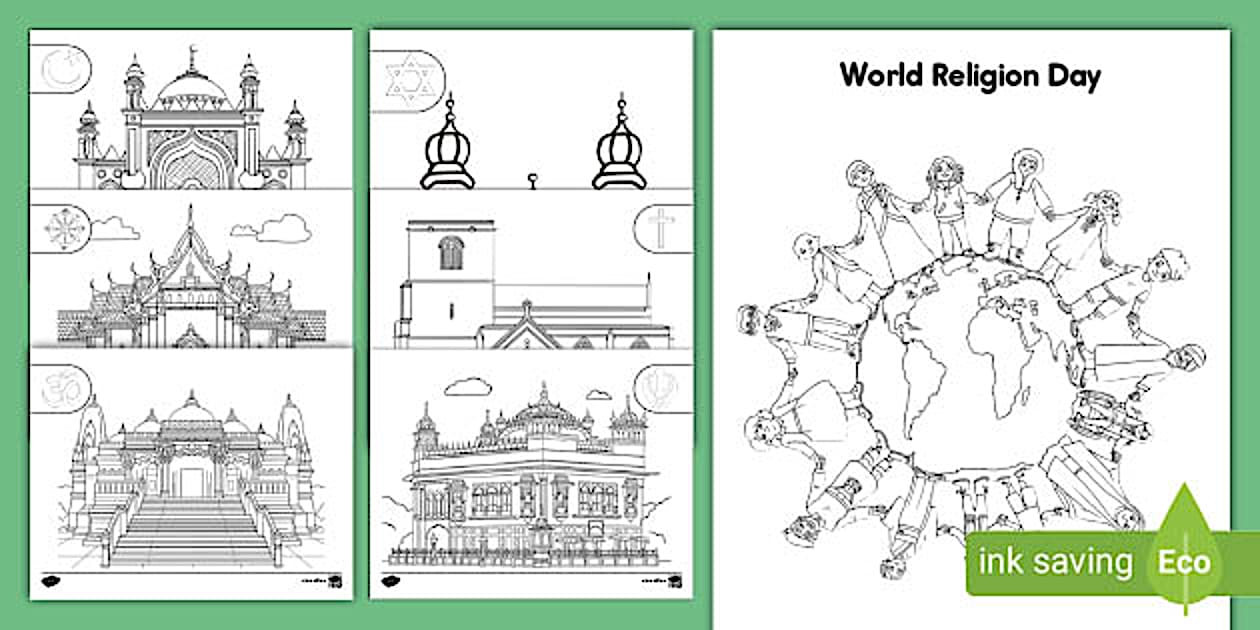 Religion Coloring Pages for World Religion Day | Twinkl USA