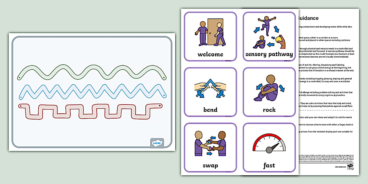 Sensory Pathway Tracing Wave Lines Display (Teacher-Made)
